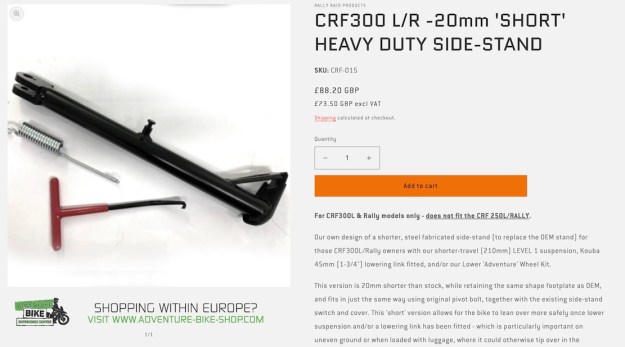 CRF300L: Lowering link | Adventure Motorcycling Handbook